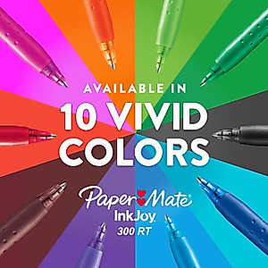 Paper Mate InkJoy 300RT Retractable Ballpoint Pens, Medium Point (1.0mm), Assorted, 8 Count