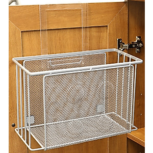 DecoBros Over Cabinet Door Organizer Holder, Silver