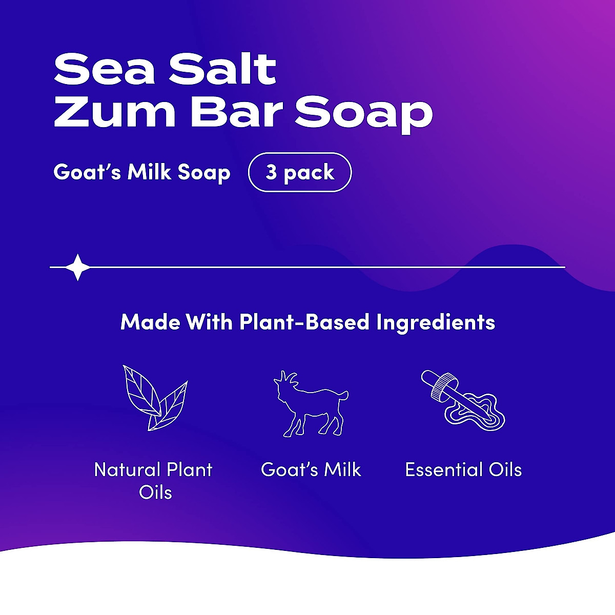 Zum Bar Goat's Milk Soap - Sea Salt - 3 oz (3 Pack)