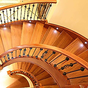 0.7" Tiny LED Deck Lights, QACA Landscape Lighting for Garden, Patio, Stairs Outdoor and Indoor Decoration Security Cool White(Pack of 10)