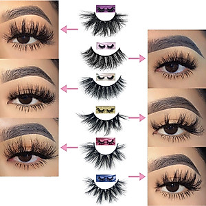 Mink Lashes bulk MIKIWI 6 Styles 30 Pack, 3D Mink Lashes wholesale,15-20mm Fluffy Long wispy lashes Real Mink Eyelashes