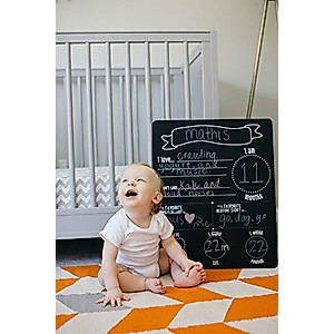 Pearhead Baby Milestone Chalkboard, Monthly Milestone Baby Photo Prop Board, Gender-Neutral