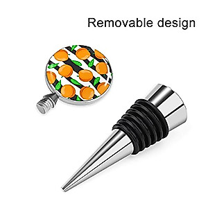 Peaches Wine Bottle Stoppers Reusable Plug Wine Saver Corks for Beverage Holiday Party Kitchen Decorative