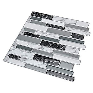 Art3d Peel and Stick Wall Tile for Kitchen Backsplash, 12"x12", (10 Tiles)