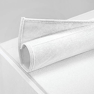 iDesign Fabric Hanging Closet Storage Organizer, Shelves for Shoes, Children's Clothing, Blankets, Toys, Accessories, 6" x 11.75" x 50", White