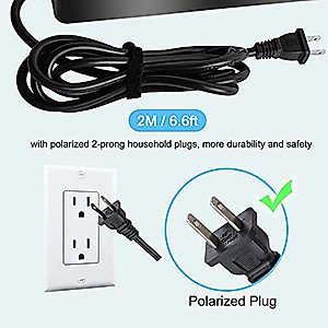 2 Prong Power Strip , 6.6ft Braided Extension Cord, AOGITKE 3 Prong to 2 Prong Polarized Plug Outlet Adapter, 3 AC Outlets & 4 USB(5V 4A Total) , Perfect for Non-Grounded Outlets Old House