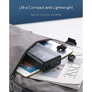 BESTEK Universal Voltage Converter, [Pure Sine Wave] Travel Power Converter Adapter for Hair Straightener/Curler, 100-240V to 110V Travel Adapter with Fast USB (Grey)