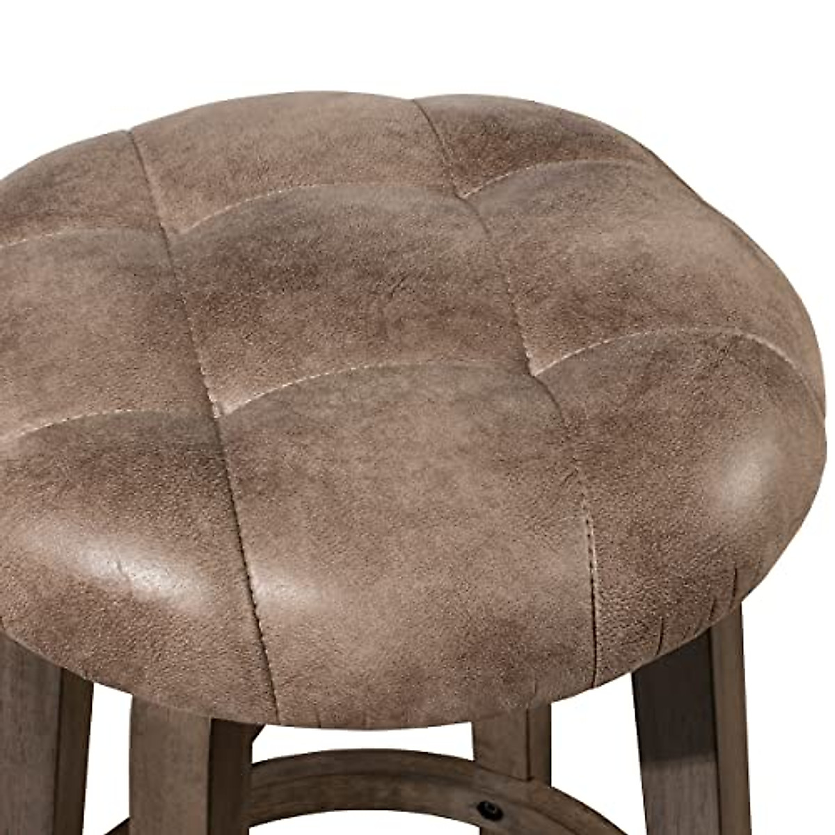 Hillsdale Furniture Odette Backless Swivel Counter Stool, Rustic Gray