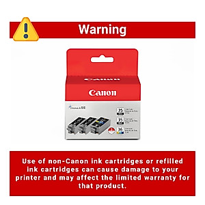 Canon PGI-35/CLI-36 2 Black and 1 Color Value Pack Compatible to iP100, iP110