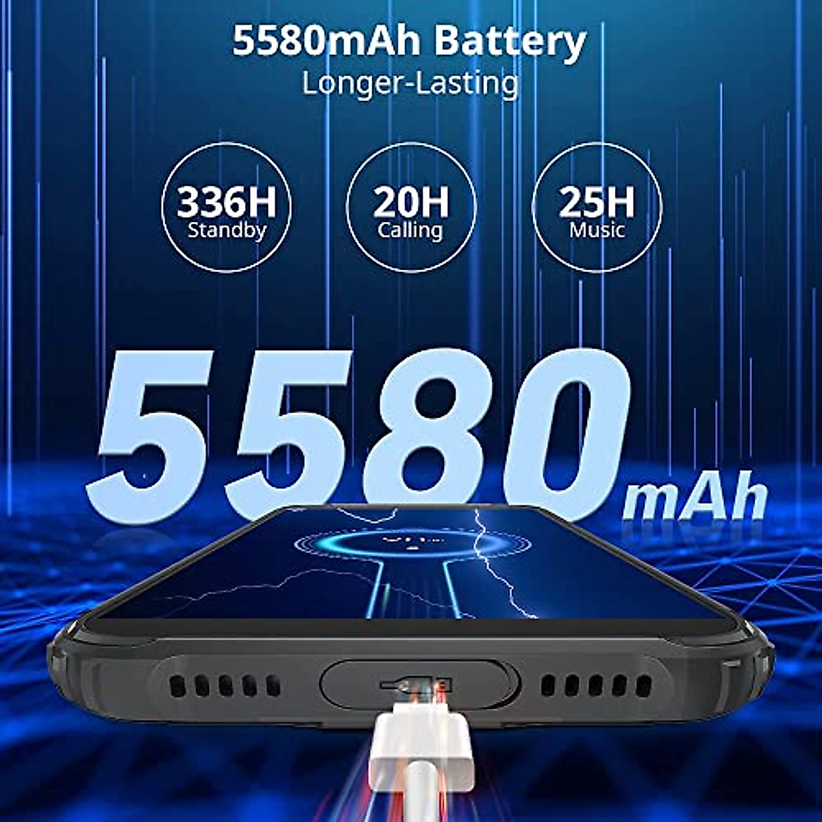 Blackview Rugged Smartphone Unlocked, BV4900Pro 4G Dual SIM Cell Phone Android 12, 7GB+64GB/SD 256GB Expandable, IP68 Waterproof Smartphone, 5580mAh Battery, 5.7" HD, NFC/GPS/OTG Rugged Android Phone