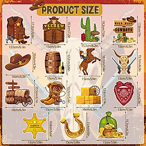 36Pcs West Cowboy Themed Party Hanging Swirl Wild Western Birthday Decor Cowboy Themed Party Swirls Streamers Supplies for Boys Baby Shower Ceiling Decorations