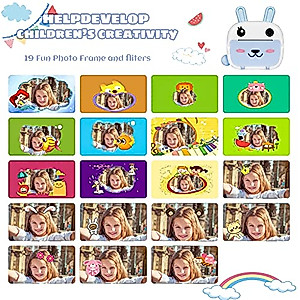JECAURS Instant Print Camera for Kids, WiFi Kids Camera with 32GB Memory Card, Dual Lens, Print Paper, Color Pens Set, Kids Selfie Video Printable Camera for Girls and Boys