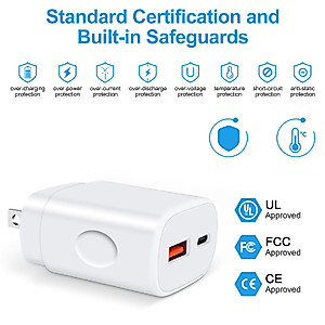 25W Super Fast Charger Type C Dual Port Samsung Fast Charging Block for Galaxy A35 A55 A15 5G A25 S24 Ultra S23 FE Z Flip 5 Z Fold 5 A14 A54 A13 A53 A23,PD Power Adapter with 6FT Type C to C Cable