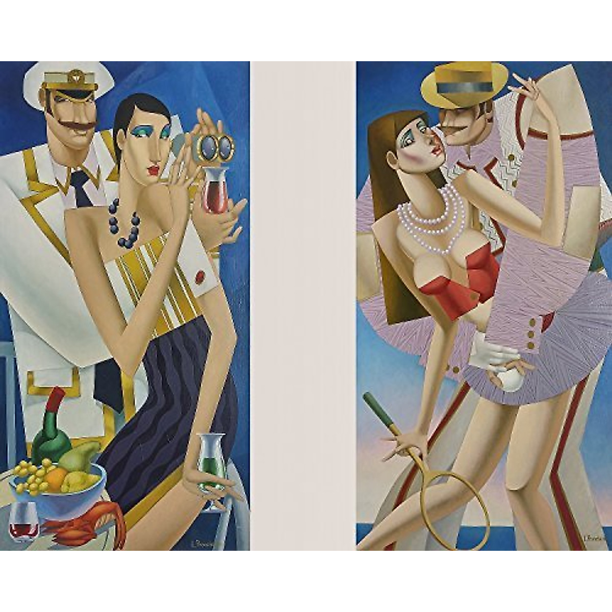 Temptation - diptych with 2 of single paintworks (Tennis + Cruise)