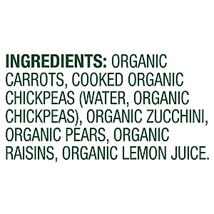 Sprout Organic Baby Food, Stage 2 Pouches, Carrot & Chickpea Plant Powered Protein, 3.5 Oz Purees (Pack of 12)