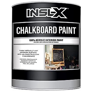 INSL-X Chalkboard Paint, Black, 1 Quart | Studio Finishes for Walls and DIY Projects | 100% Acrylic Interior Paint, CHK307809A-04, 32 Fl Oz (Pack of 1)
