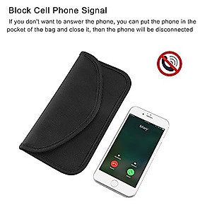 ONEVER Signal Blocking Bag, GPS RFID Faraday Bags for Phones Faraday Bag Pouch Shield Cage Wallet Phone Case for Cell Phone Privacy Protection Car Key FOB, Anti-Tracking Anti-Spying (1 Pack)