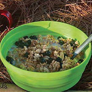 Ecoart Silicone Expandable Collapsible Bowl for Travel Camping Hiking (Green(S))