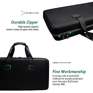 XANAD Hard Case for Hercules DJControl Inpulse 500 2-deck USB DJ controller