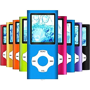 MP3 Player / MP4 Player, Hotechs MP3 Music Player with 32GB Memory SD Card Slim Classic Digital LCD 1.82'' Screen Mini USB Port with FM Radio, Voice Record (Blue)