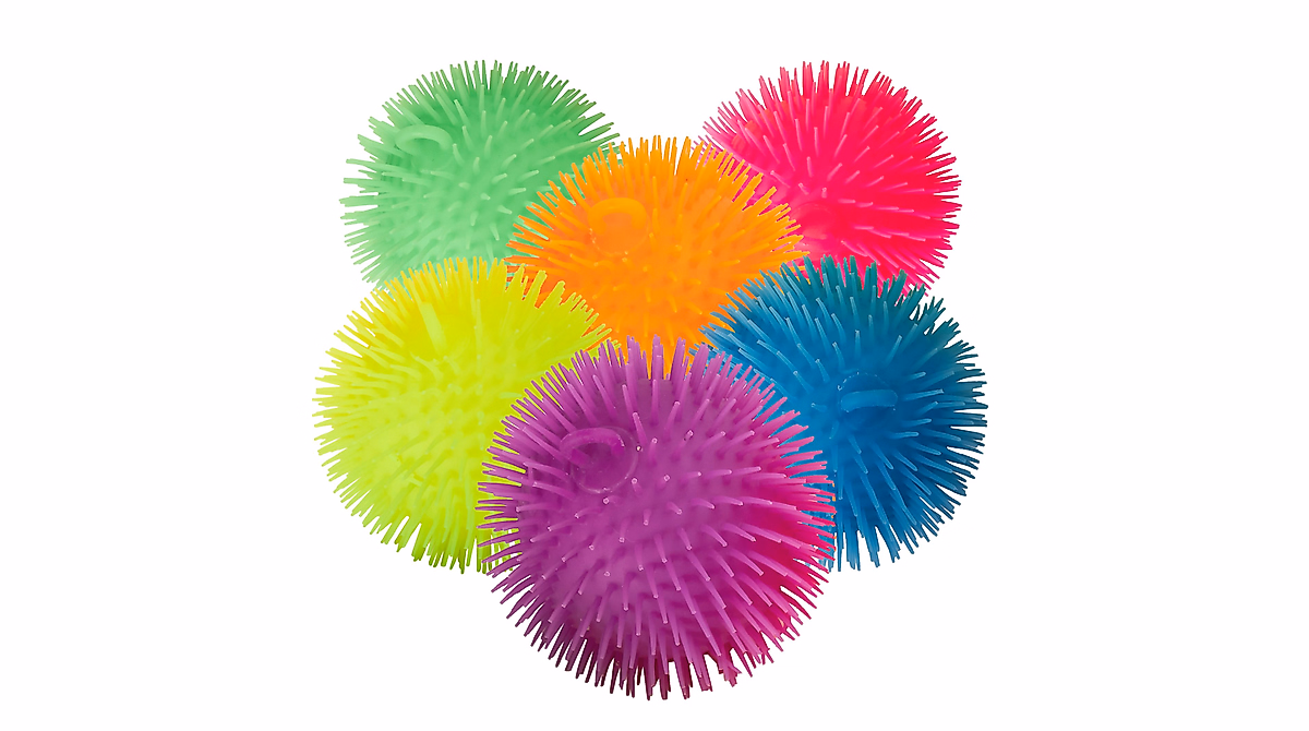 Playbees Spiky Puffer Balls - Stress Relief & Fidget Toy 6-Pack