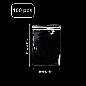 PVC Clear Anti Oxidation Jewelry Zipper Bag 100Pcs Anti Tarnish Transparent Jewelry Storage Bags Book Small Ziplock Bags Jewelry Organization (Clear 3.14X4.72 Inch)