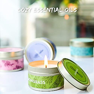 LA BELLEFÉE Scented Candles for Home Scented, Candles Gifts for Women Mom, Soy Wax Essential Oil Candles, Valentines Decoration Gifts Lemongrass, Rosemary, Grapefruit, Eucalyptus, Lavender, Mint