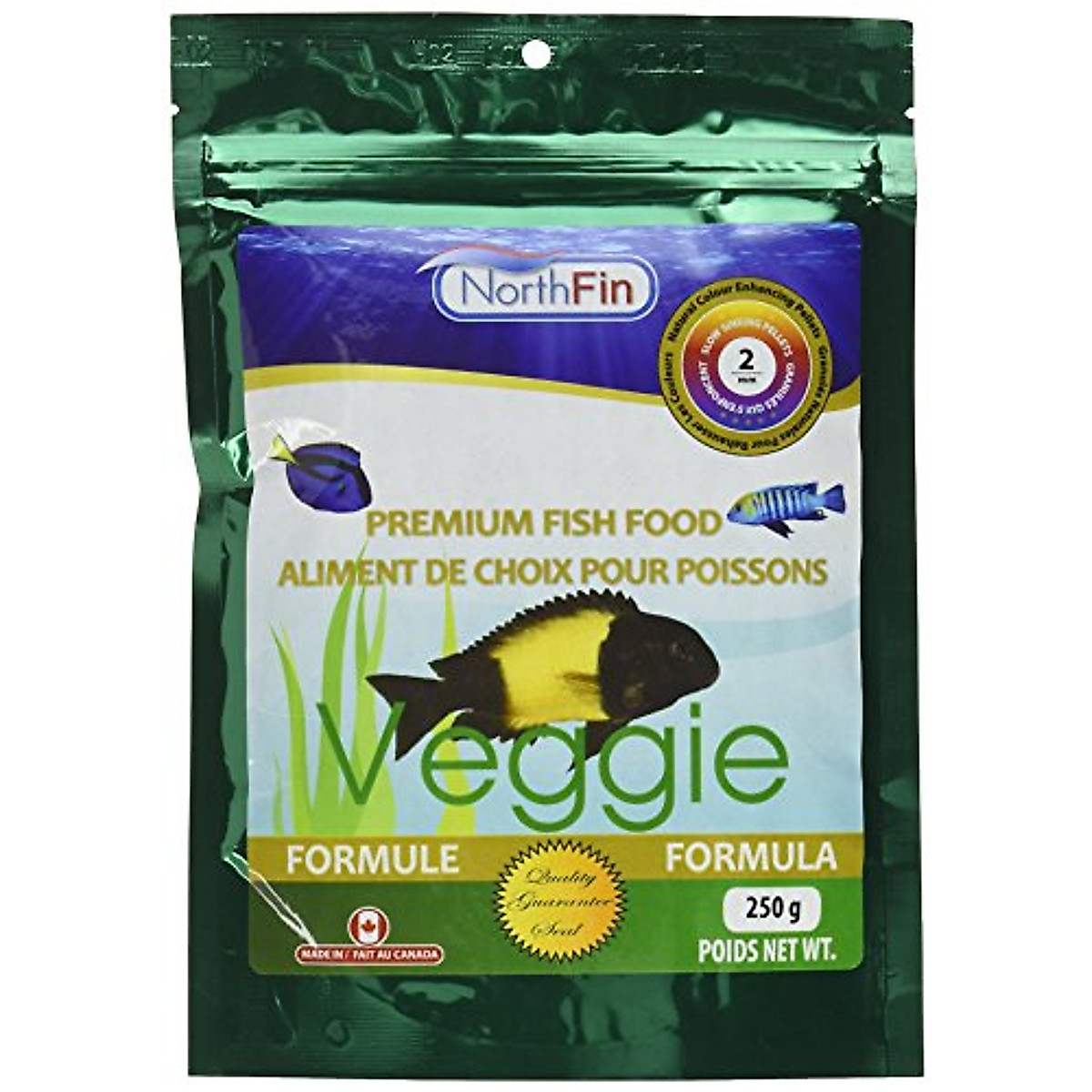 Northfin Veggie Formula, 2 mm, Sinking Pellets, 250 g