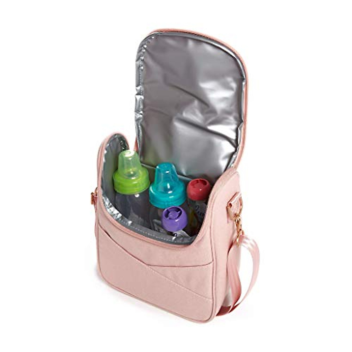 JuJuBe | Be Cool Insulated Baby Bottle Cooler Bag, Portable Cooler Bag for Breast Milk, Insulated Food Storage Bag | Blush Chromatics