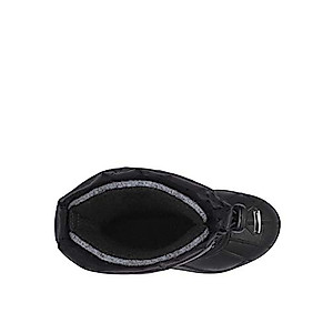 Columbia unisex child Powderbug Forty Snow Boot, Black/Orange Blast, 5 Big Kid US