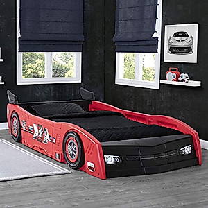 Delta Children Grand Prix Race Car Toddler-to-Twin Bed, Red