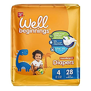 Well Beginnings Premium Diapers, Size 4 (28 Ct)1.0set