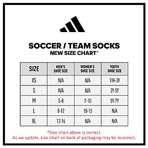 adidas 3-Stripe Hoop Soccer Socks (1-Pair) with Arch Compression for a Secure fit, Team Navy Blue/White, Medium