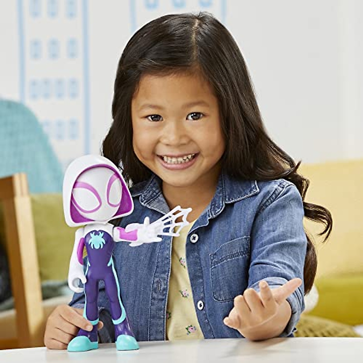 Hasbro Marvel Spidey and His Amazing Friends Supersized Ghost-Spider Action Figure, Preschool Super Hero Toy, Kids Ages 3 and Up