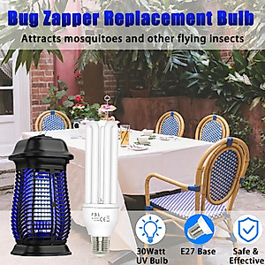 Bug Zapper Replacement Light Bulb with E27 Base, 3U Shaped Tube Bulb for 20W Outdoor Mosquito Zapper, Compatible with XGAYOO, Homesuit, PALONE, Meilen