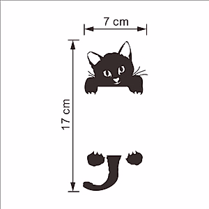 Harlorki Little Black Cat Wall Stickers Light Switch Decor Decals Art Mural Baby Nursery Room Decorations