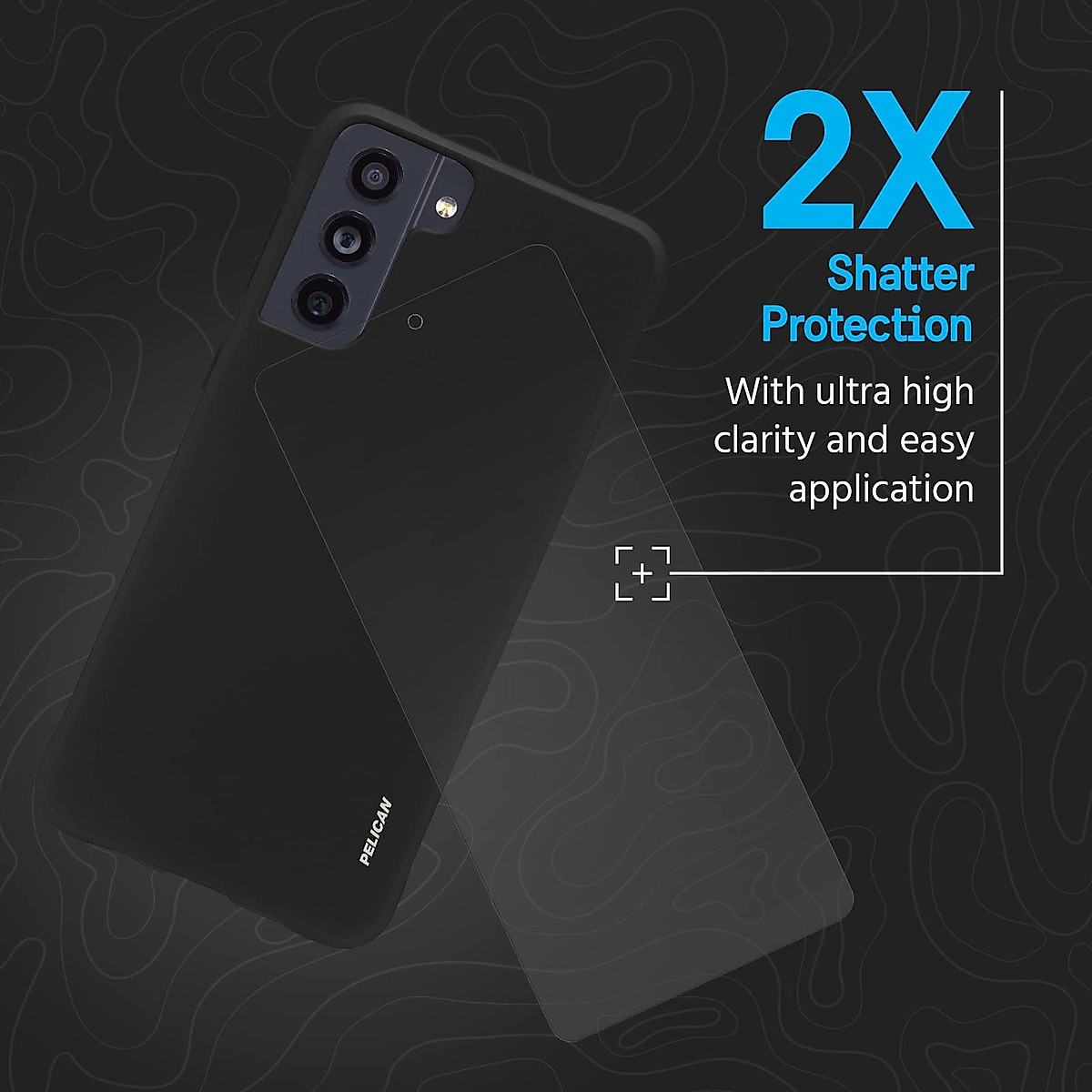 Pelican Samsung Galaxy S21 FE Case with Screen Protector [Wireless Charging Compatible] [10FT MIL-Grade Drop Protection] Shockproof Phone Case Cover for S21 FE 5G with 9H Glass, Anti-Scratch - Black