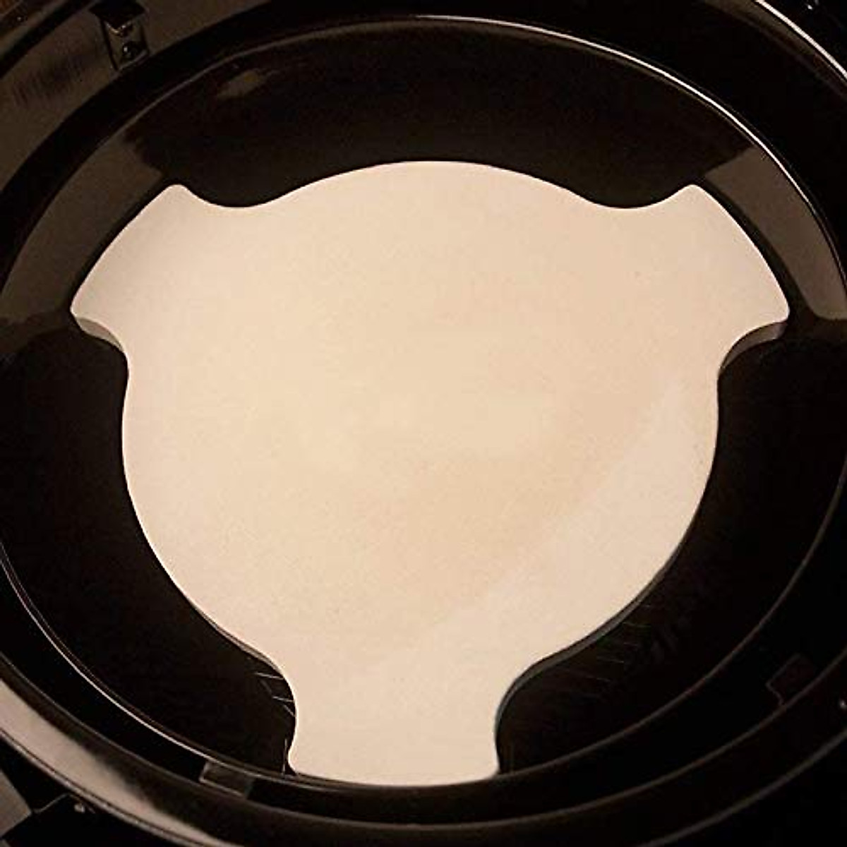 BBQ Future 17" Heat Deflector Stone, Heavy Duty Ceramic Pizza Stone, Plate Setter, Heat Diffuser Plate Compatible for Char-Griller 6201, Fits 20" AKORN Kamado Grill, Large Big Green Egg and More