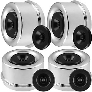 JADODE Trailer Bearing Dust Cap 2.44 in Trailer Axle Dust Cap with 8 Rubber Plugs Heavy Duty Grease Covers Bolt Metal Trailer Hub Dust Caps for Most 5200-6000lbs Trailer Dexter Trailer Camper RV