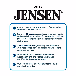 JENSEN CDR171 7 inch AM/FM Motorized Flip Out LED Media Touch Screen Single Din Car Stereo Radio | CD & DVD Player | Push to Talk Assistant | Bluetooth | Backup Camera Input | USB and 3.5mm AUX Inputs