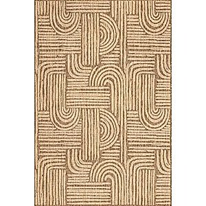 nuLOOM Lynne Abstract Maze Indoor/Outdoor Area Rug, 8' x 10', Beige