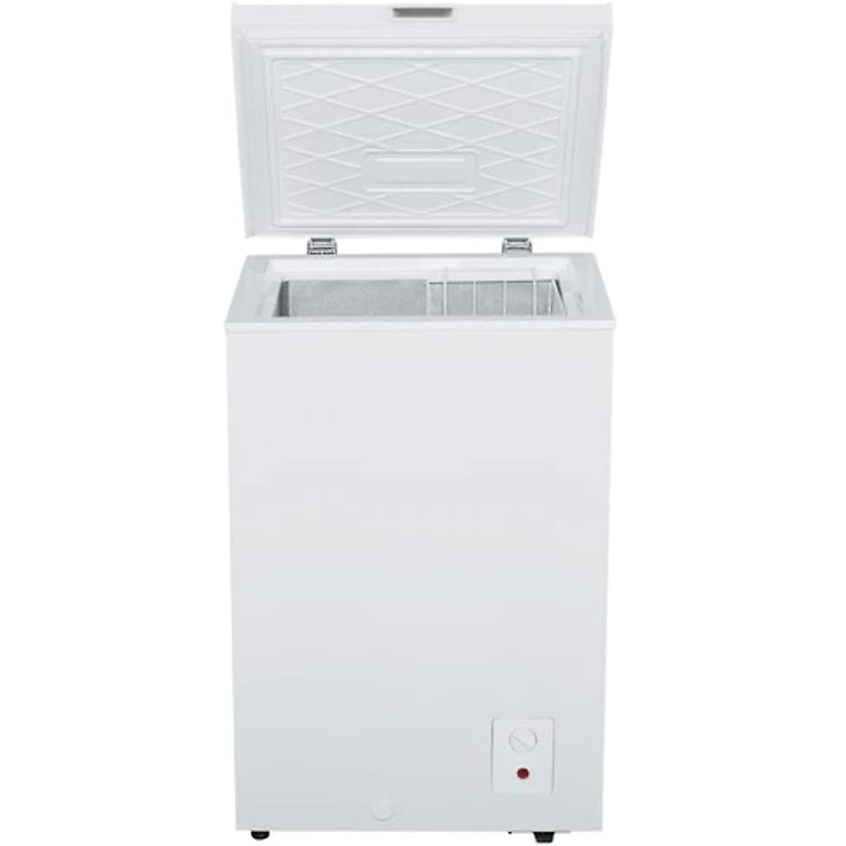 Avanti CF350M0W Slim 20x22x34 Inch 3.5 Cubic Foot Capacity Stand Alone Upright Ice Chest Deep Freezer with Defrost and Removable Storage Basket, White