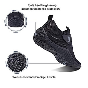 Womens Water Shoes Breathable Barefoot Athletic Aqua Shoes for Beach Swim Pool Diving Hiking Water Sports 7.5 Women