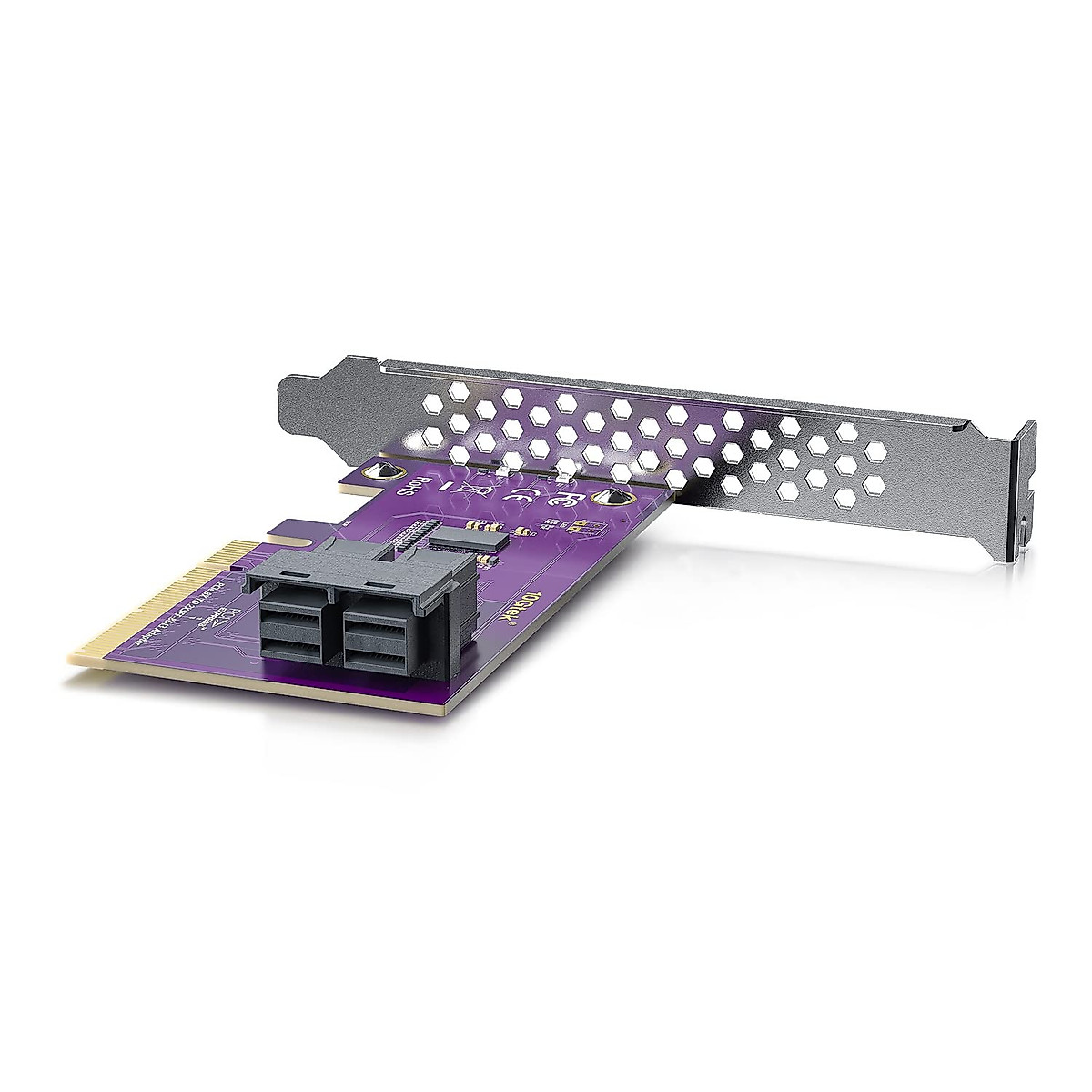 PCIe to SFF-8643 Adapter for U.2 SSD, X8, (2) SFF-8643. Support Windows 10/2016/2019, REHL/Cent0S 7/8, VMware ESXi 6/7, Ubuntu Linux 18/20/21, etc.