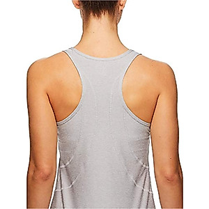 Reebok Womens Marled Jersey Racerback Tank Top, Grey, Small