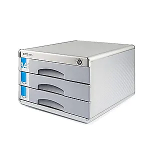 LEYT Desktop Drawer Organizer - 3/5/7 Tier Aluminum Alloy File Cabinet, Office Supplies, Increase Work Efficiency. (Size : 3 Layers)