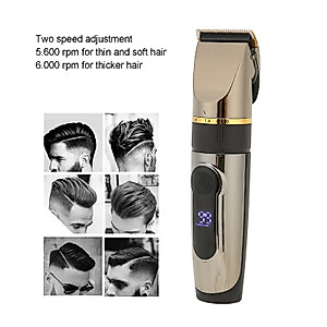 Electric Hair Trimmer Set,Professional Hair Clipper Beard Shaver Haircut Kit Cordless Barber Clippers for Hair Cutting Grooming,Rechargeable Waterproof Bikini Trimmer LED Display with 8pcs Guide Comb