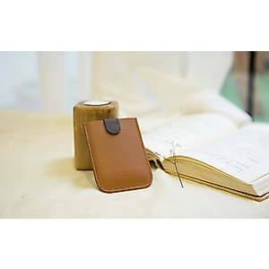 Allocacoc Slim wallet, DesignNest DAX wallet, Cascading pull-tab wallet, Hold upto 6 cards, small wallet, Card holder, Purse (Brown, Leather)