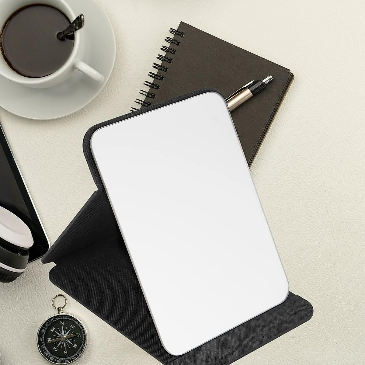 Leather Foldable Compact Vanity Mirror, Personal Frameless Portable Beauty Adjustable Makeup Stand Mirror Muti Use (8 * 6inch)