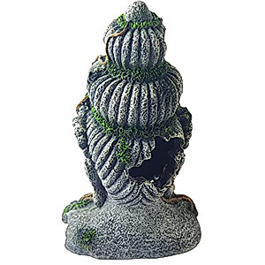 GXXMEI Buddha Head Statue Aquarium Decorations Resin Fish Hideout Betta Cave for Large Fish Tank Ornaments Betta Sleep Rest Hide Play Breed for 20 30 Gallon Aquarium